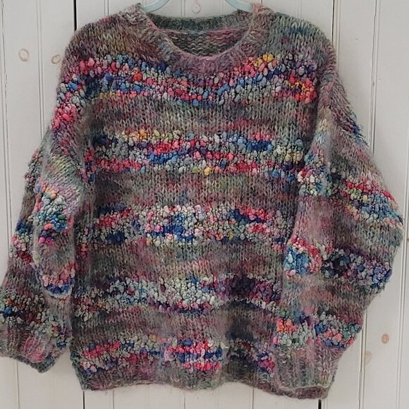 Handmade | Sweaters | Handmade Colorful Wool Sweater | Poshmark